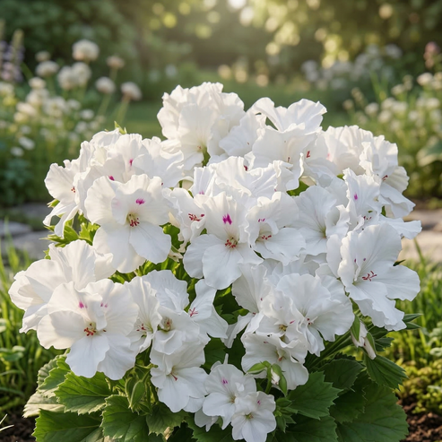 Aristo White Regal Geranium - 4" Live Flowering Plant – Planted Places